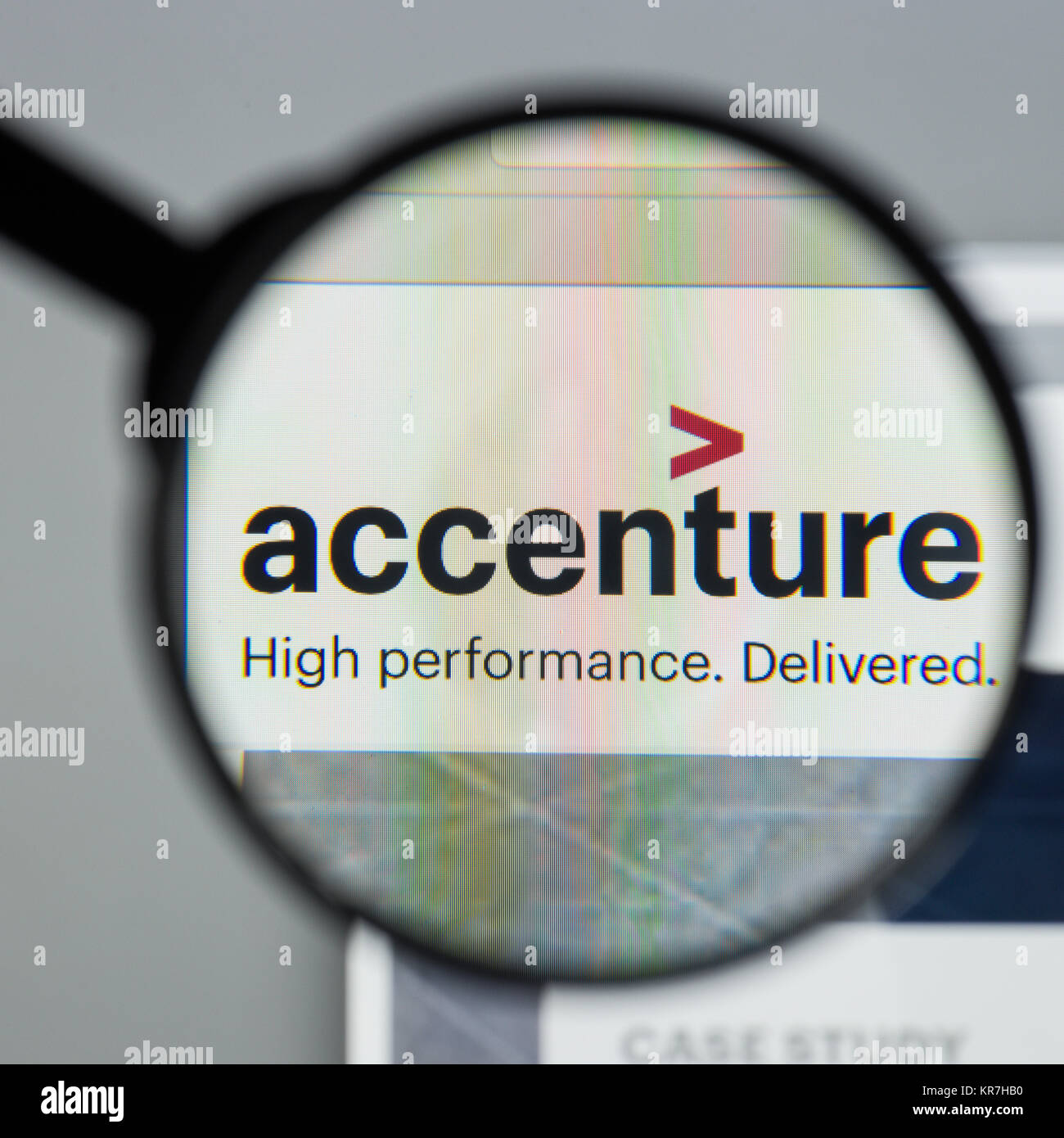 Milan, Italy - August 10, 2017: Accenture website homepage. It is a ...