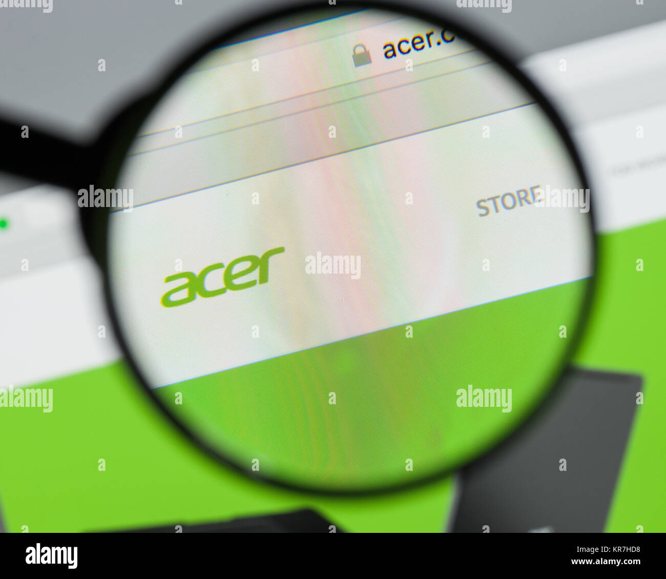 Milan, Italy - August 10, 2017: Acer website. It is a Taiwanese ...