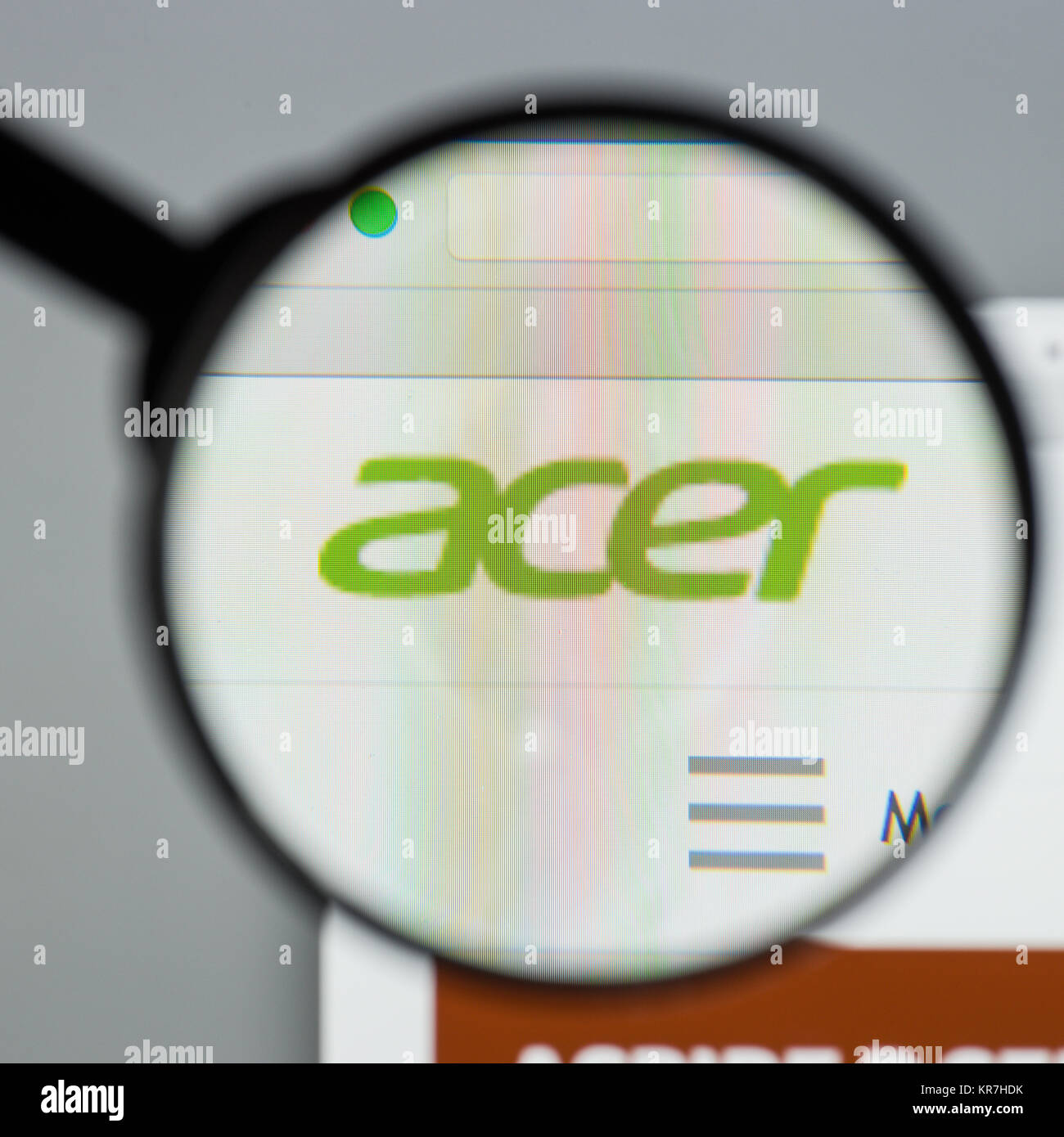 Milan, Italy - August 10, 2017: Acer website. It is a Taiwanese ...