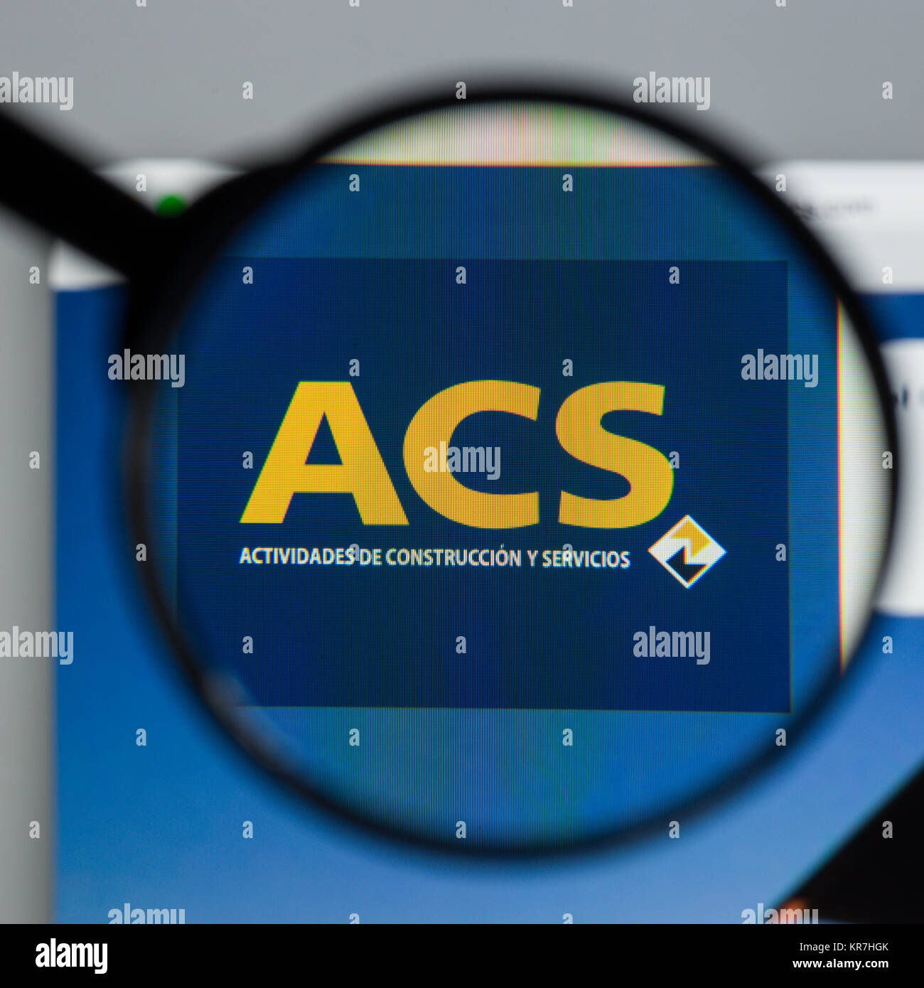 Milan, Italy - August 10, 2017: ACS website. It Actividades de ...