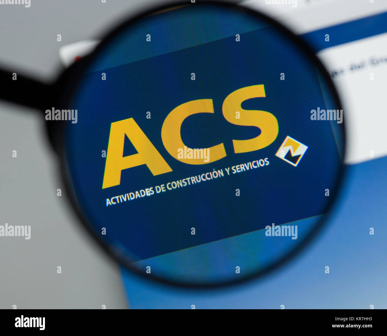 Milan, Italy - August 10, 2017: ACS website. It Actividades de ...