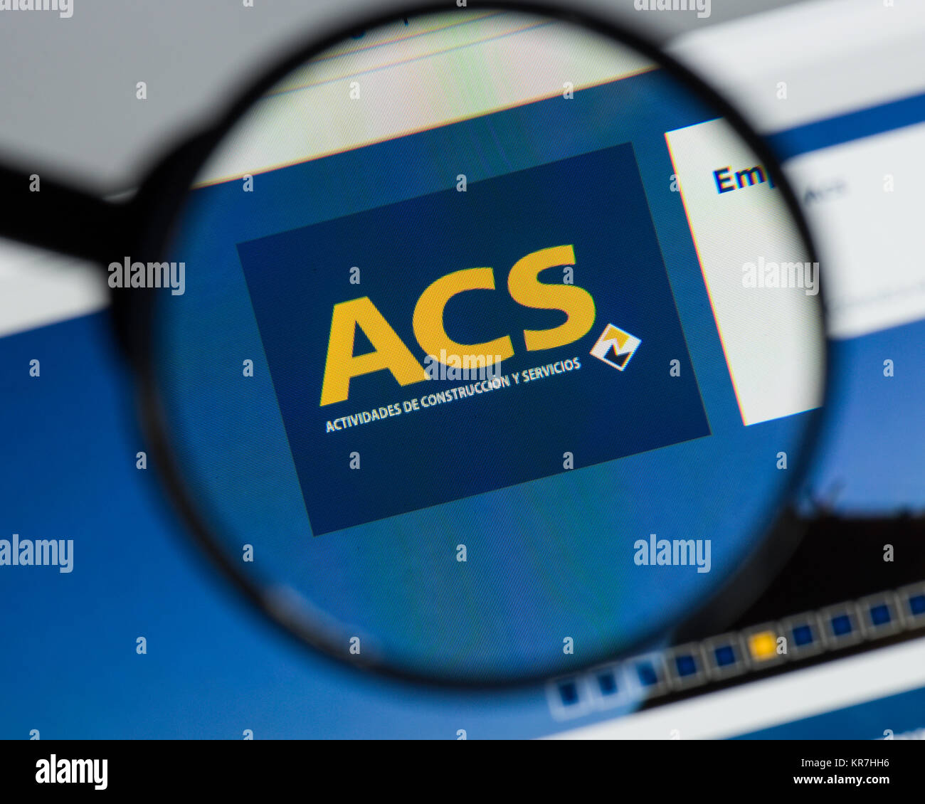 Milan, Italy - August 10, 2017: ACS website. It Actividades de ...