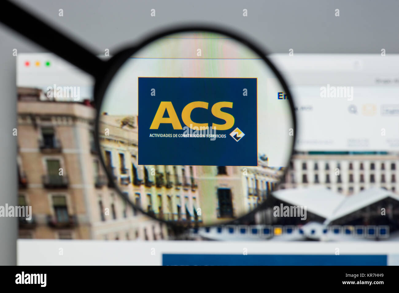 Milan, Italy - August 10, 2017: ACS website. It Actividades de ...