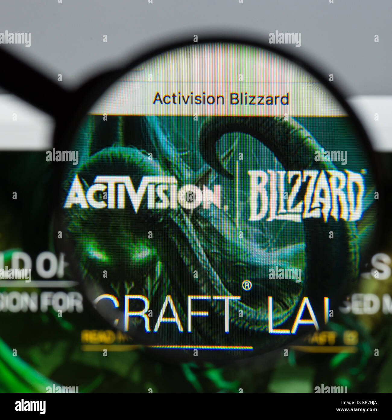 Milan, Italy - August 10, 2017: Activision Blizzard website homepage ...