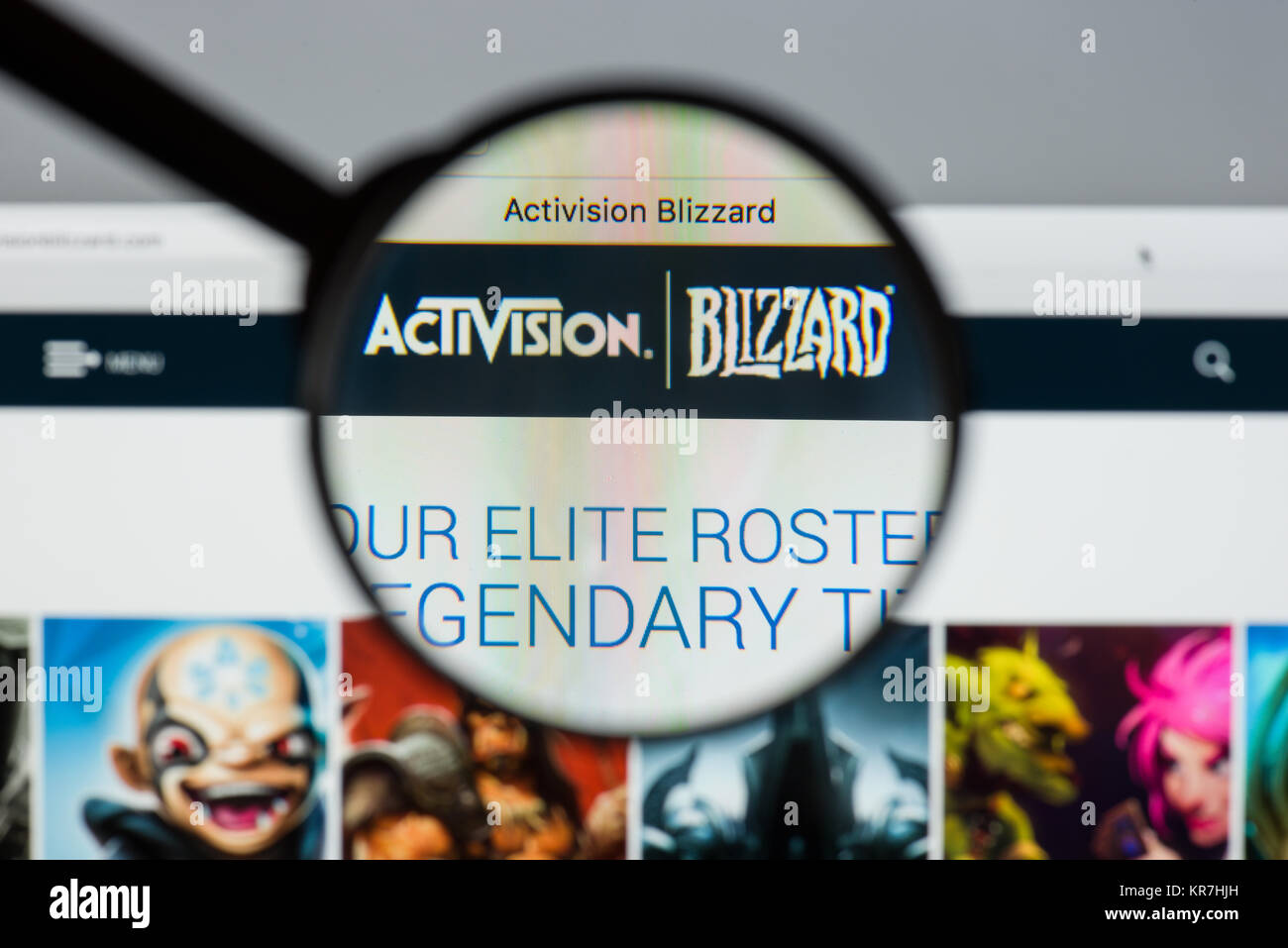 Milan, Italy - August 10, 2017: Activision Blizzard website homepage ...