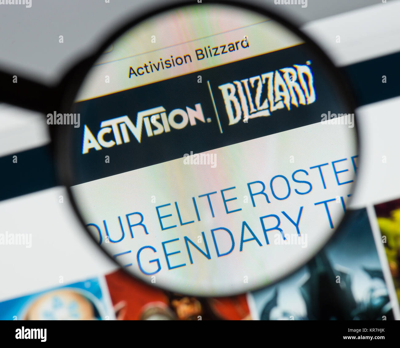 Milan, Italy - August 10, 2017: Activision Blizzard website homepage ...