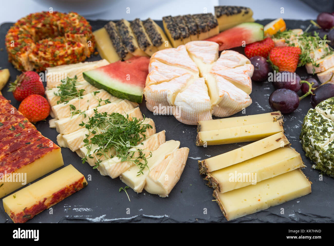 mixed cheese plate Stock Photo - Alamy