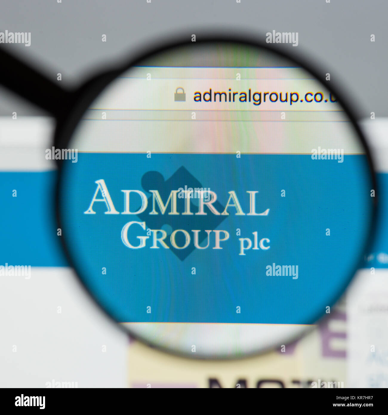 Milan, Italy - August 10, 2017: Admiral Group website homepage. It is a ...