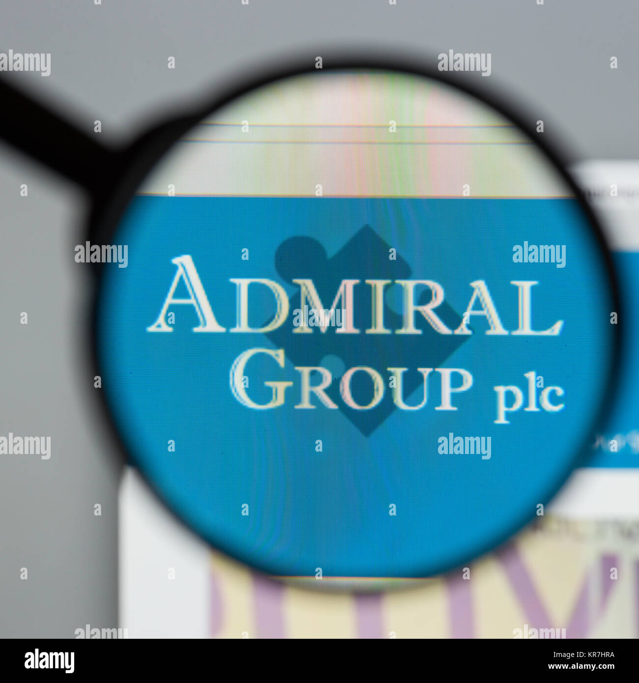 Milan, Italy - August 10, 2017: Admiral Group website homepage. It is a ...