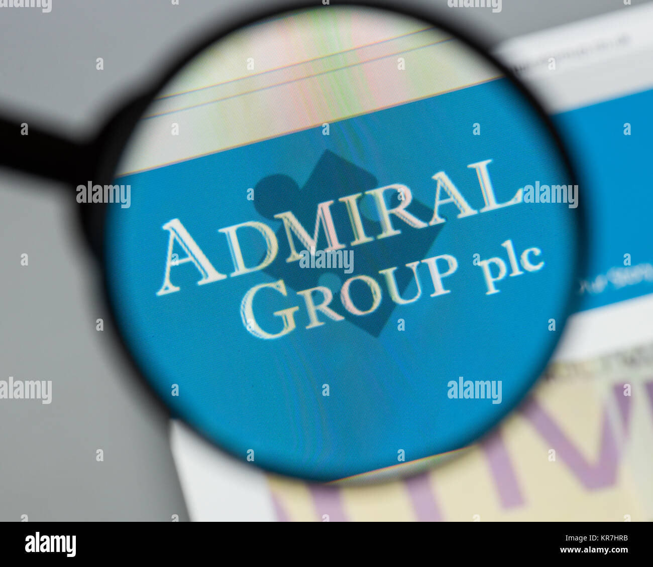 Milan, Italy - August 10, 2017: Admiral Group website homepage. It is a ...