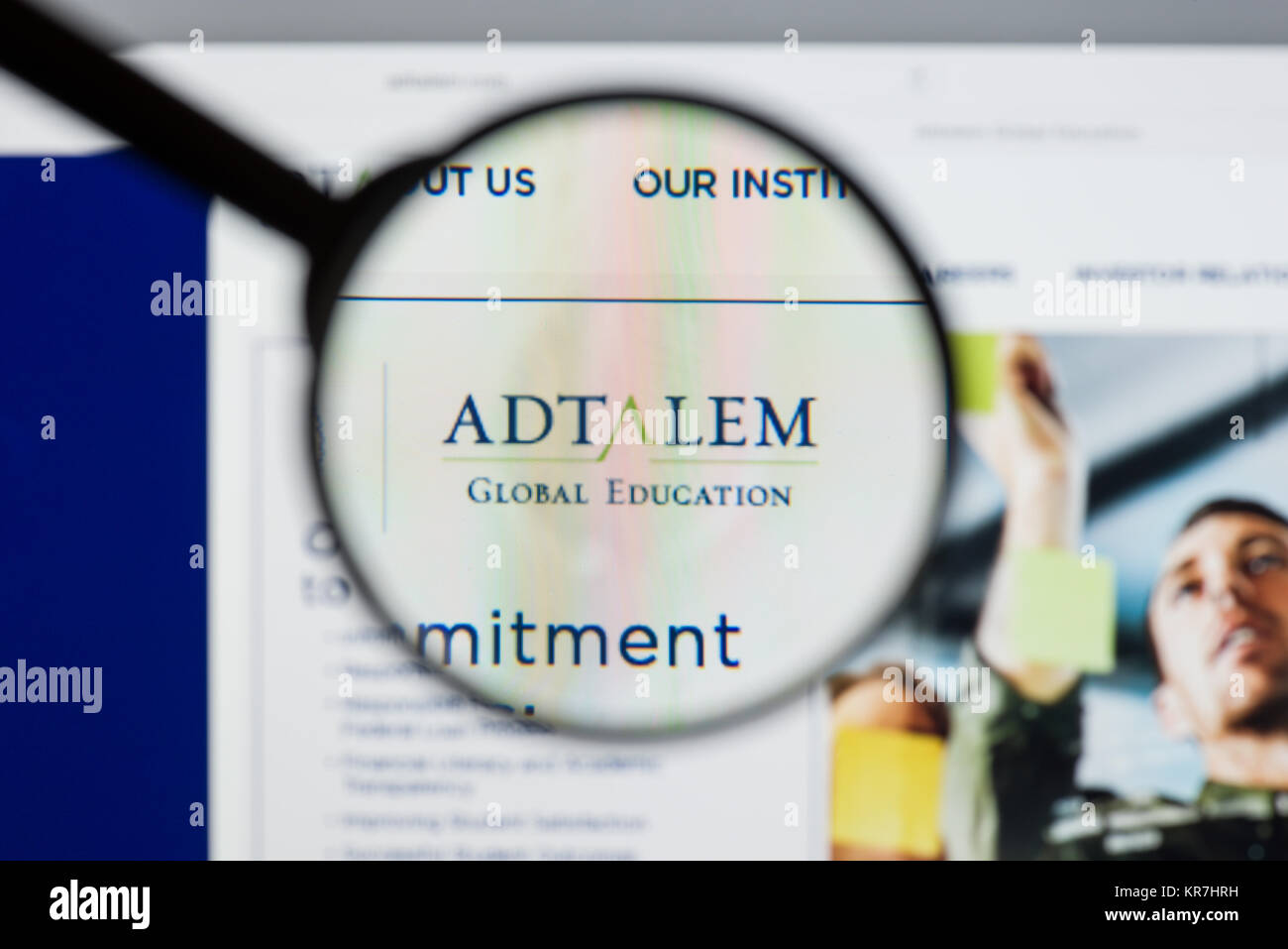 Milan, Italy - August 10, 2017: Adtalem Global Education logo on the ...