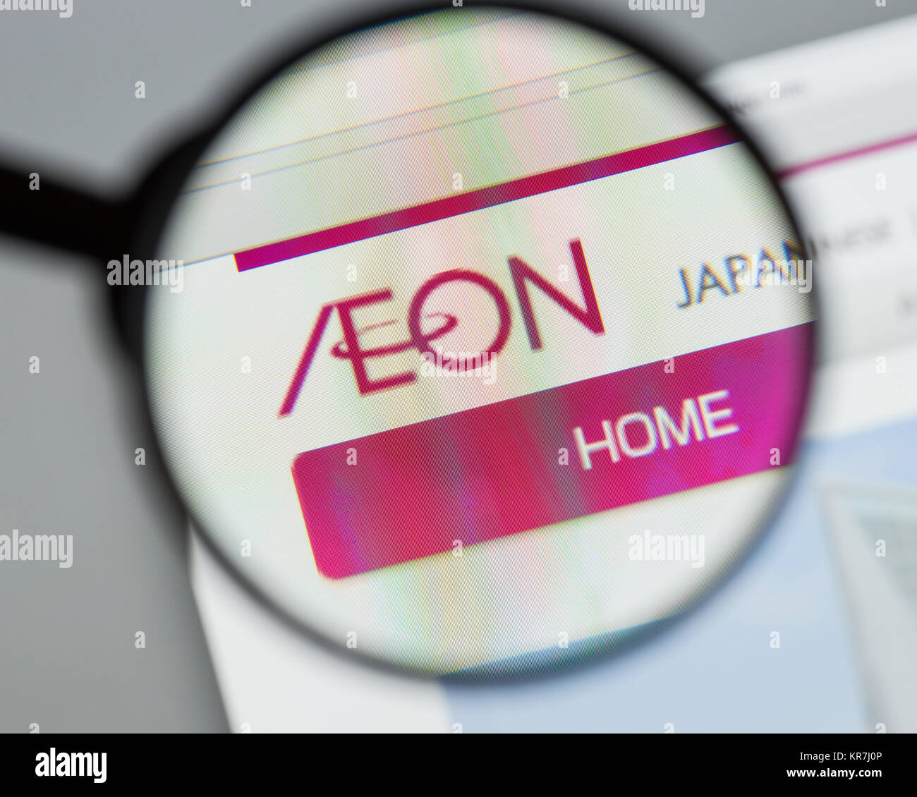 Milan, Italy - August 10, 2017: AEON website homepage. It is the ...