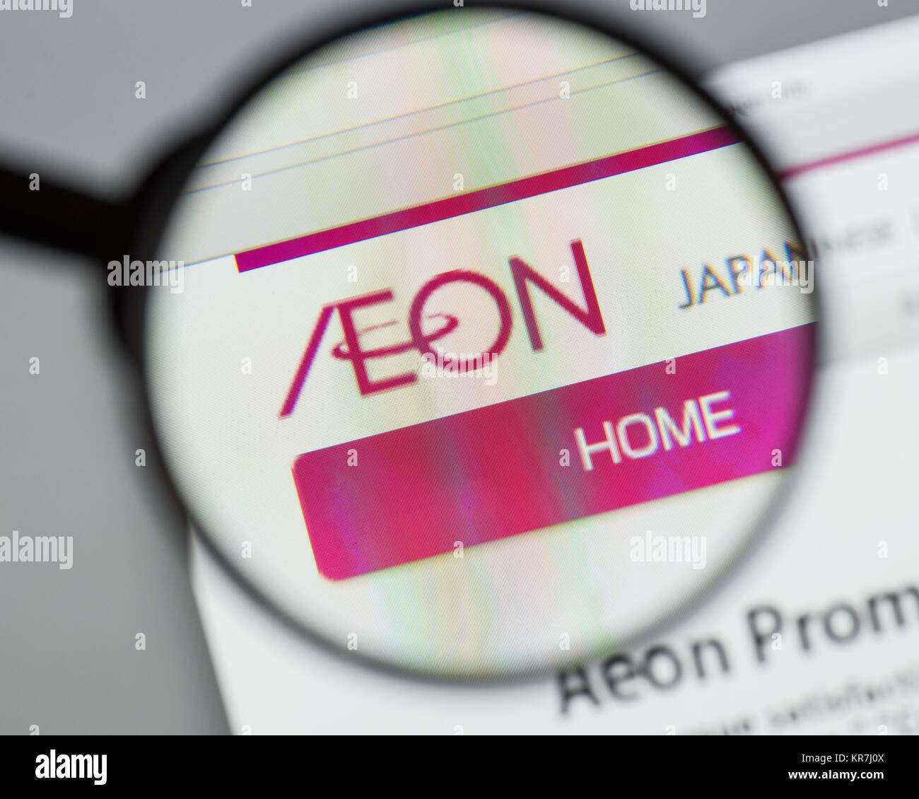 Milan, Italy - August 10, 2017: AEON website homepage. It is the ...