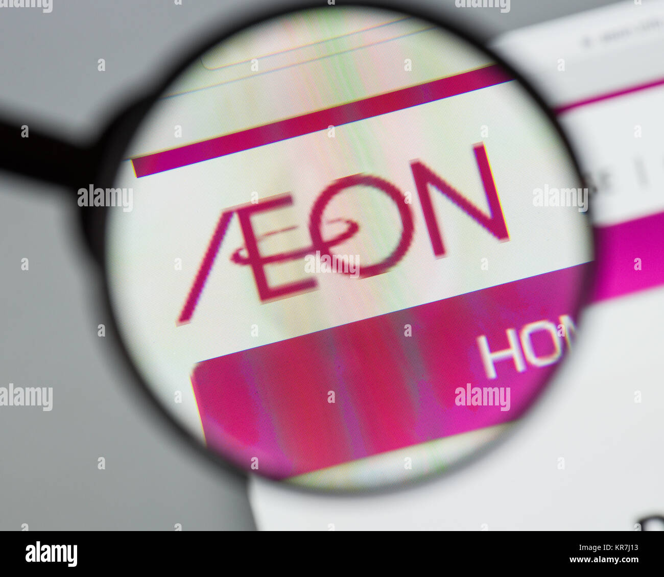 Milan, Italy - August 10, 2017: AEON website homepage. It is the ...