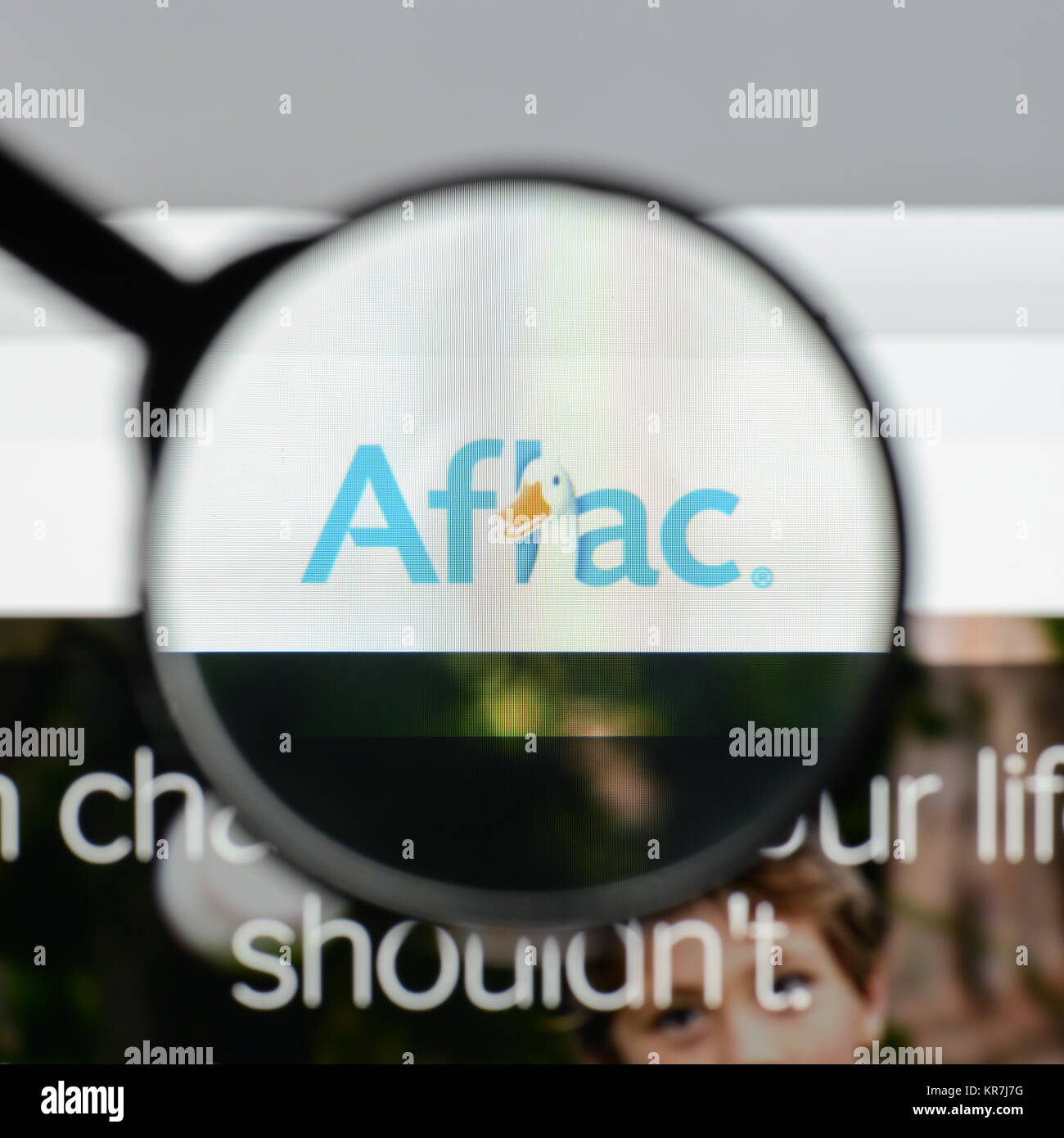 Milan, Italy - August 10, 2017: Aflac website. It is an American ...