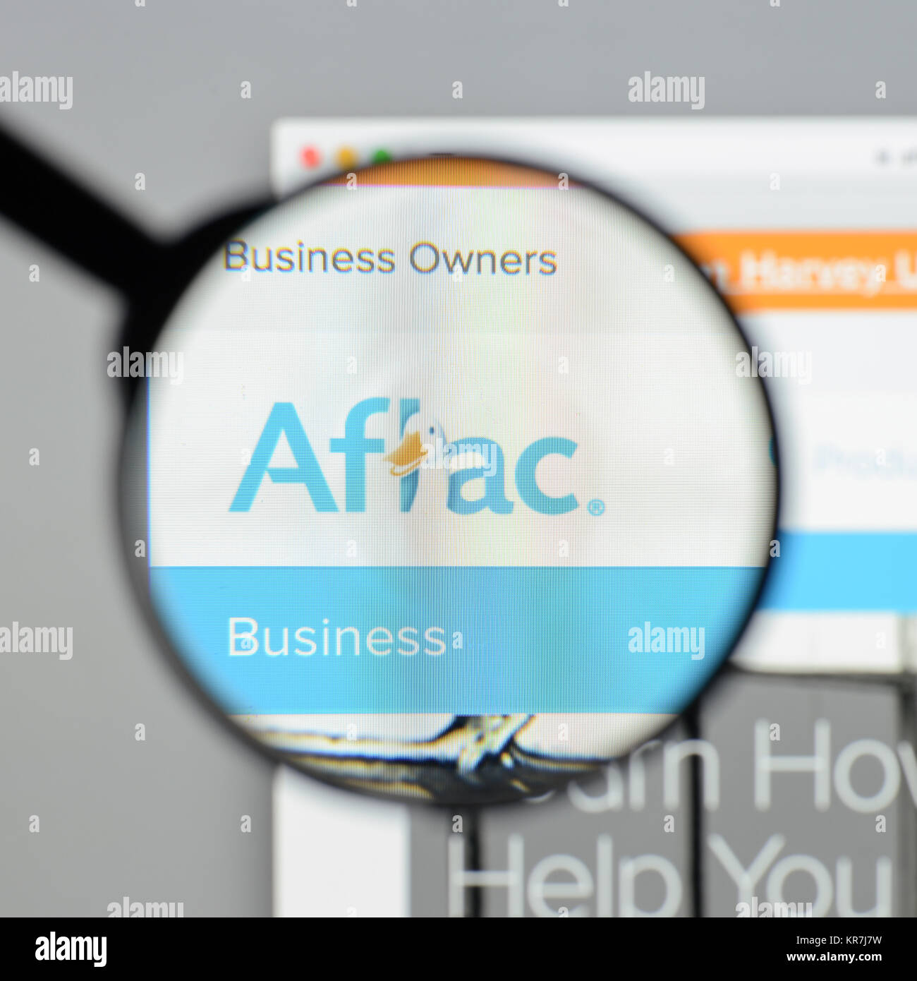 Milan, Italy - August 10, 2017: Aflac website. It is an American ...