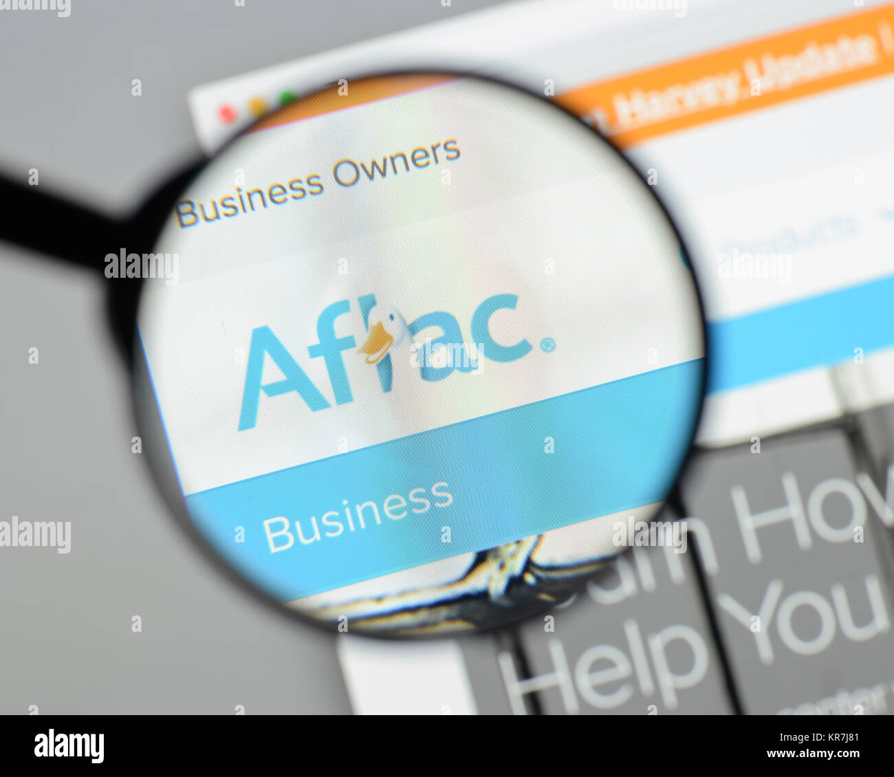 Milan, Italy - August 10, 2017: Aflac website. It is an American ...