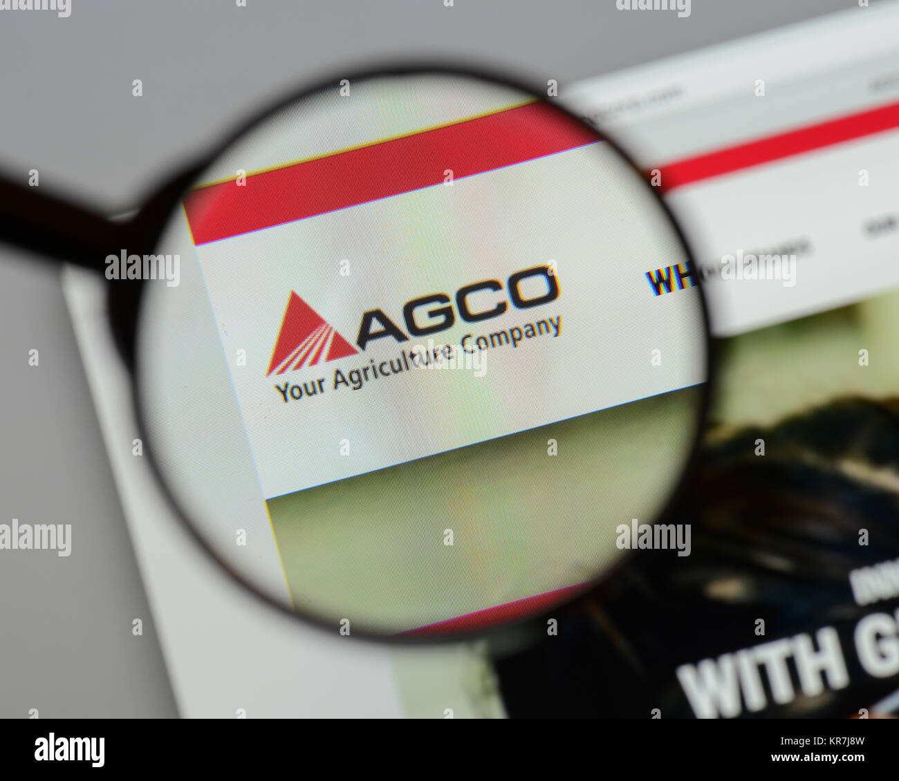 Milan, Italy - August 10, 2017: AGCO website homepage. It is an ...