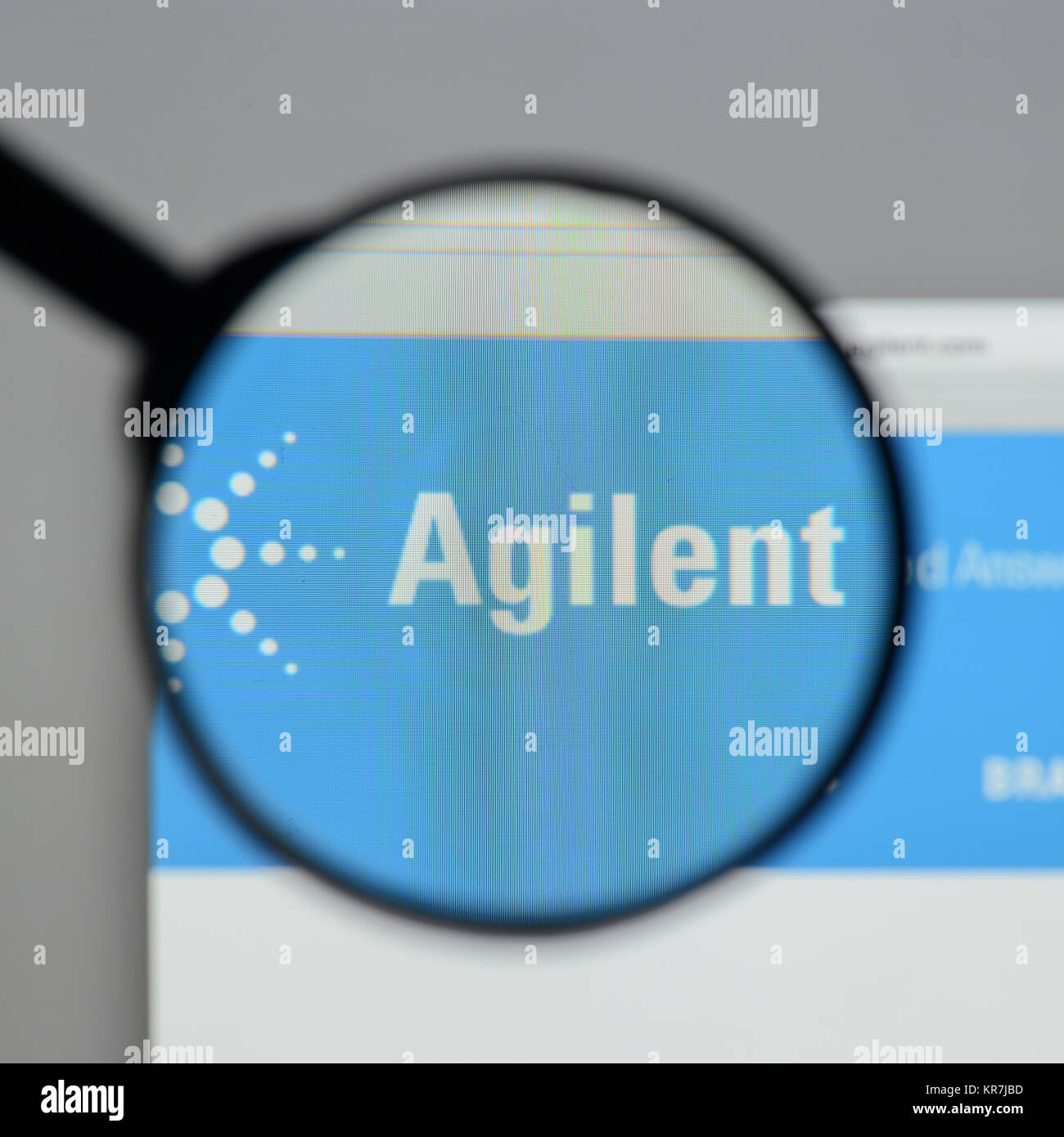 Milan, Italy - August 10, 2017: Agilent Technologies website. It is an ...