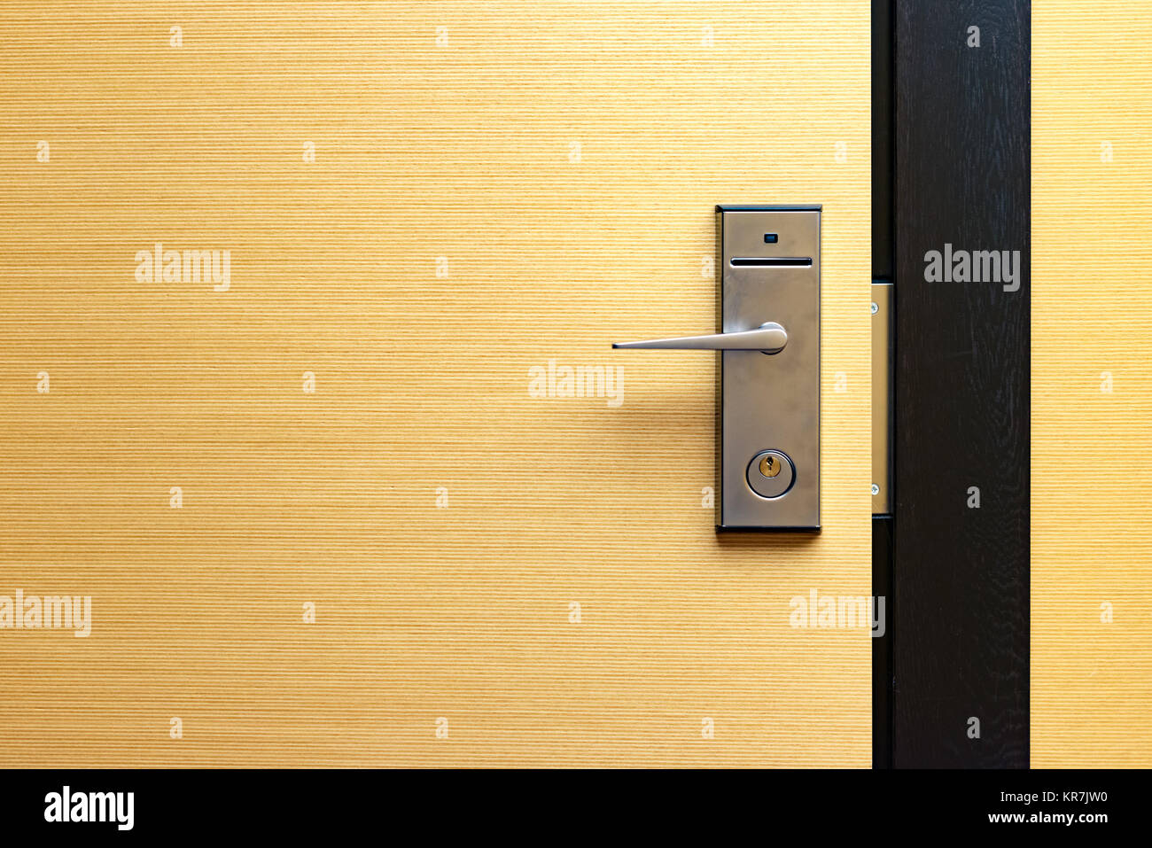 Modern door lock with doorknob Stock Photo - Alamy