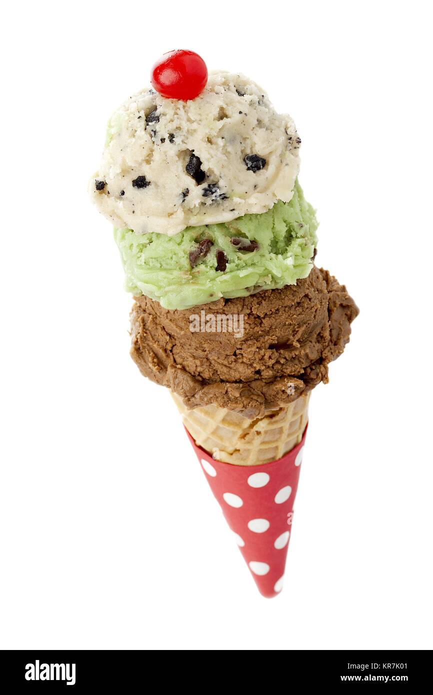 three layer ice cream Stock Photo - Alamy