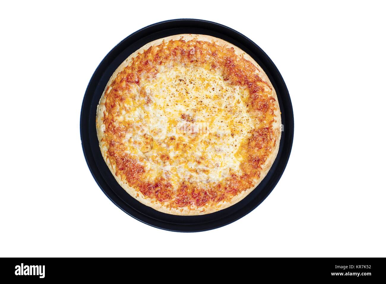 top view of a cheese pizza Stock Photo - Alamy