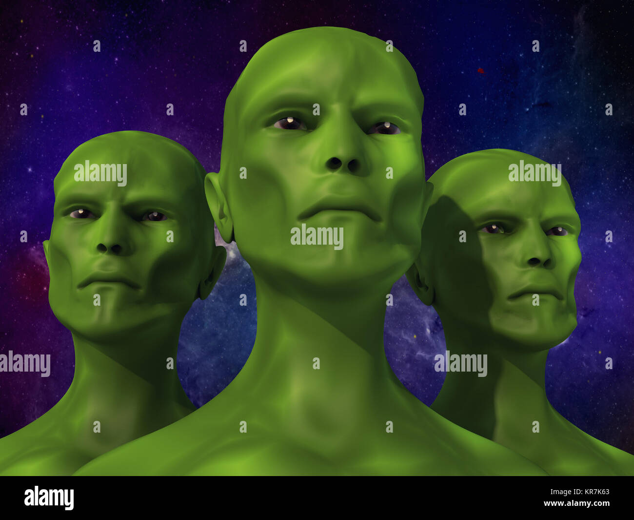 3d render. 3d alien portrait Stock Photo - Alamy