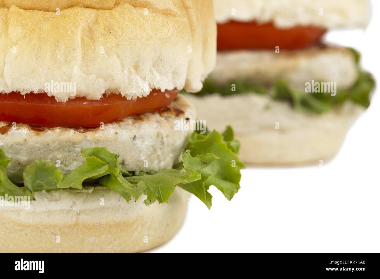 two chicken burgers Stock Photo - Alamy