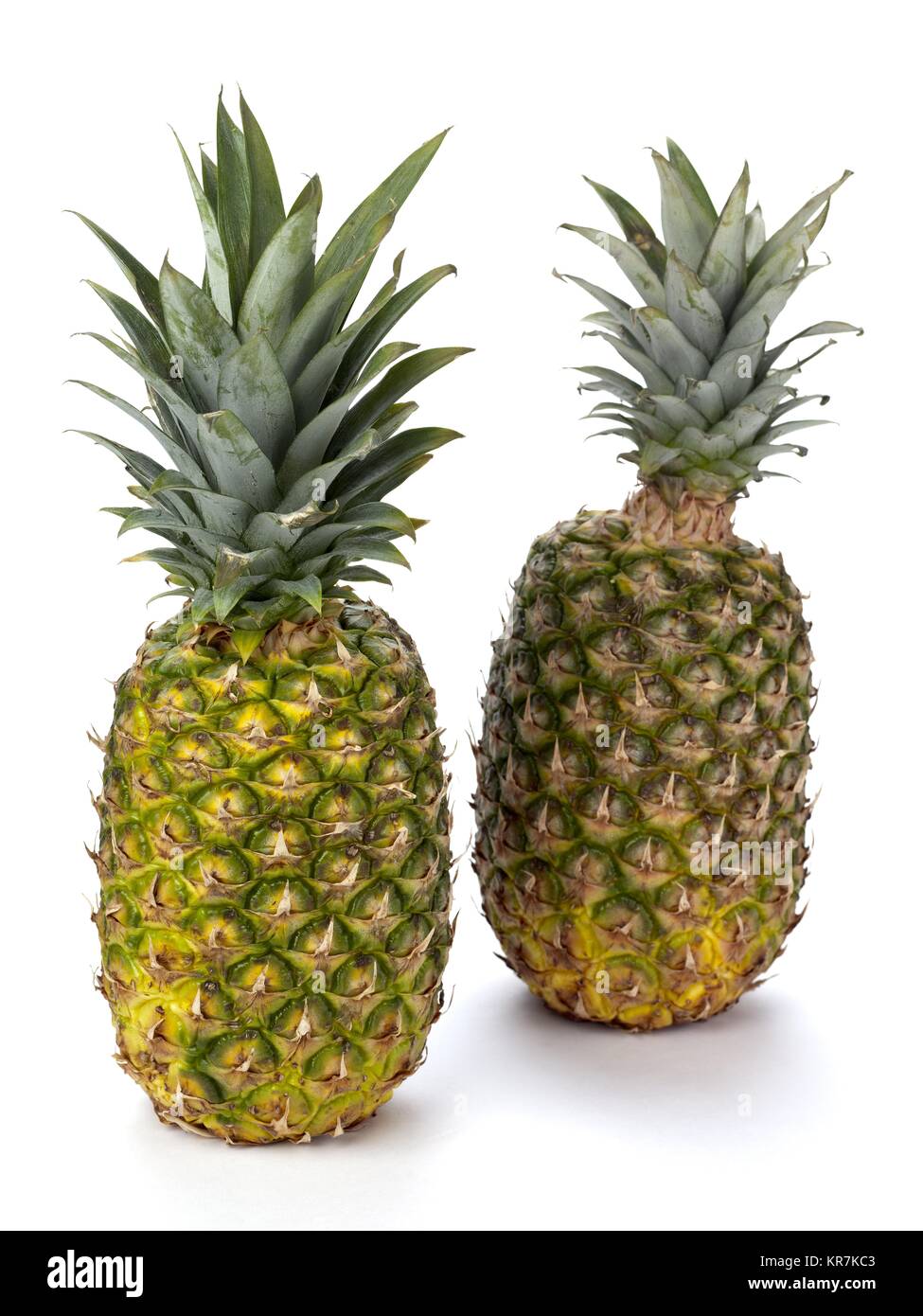 Two Pineapples on White Stock Photo - Alamy