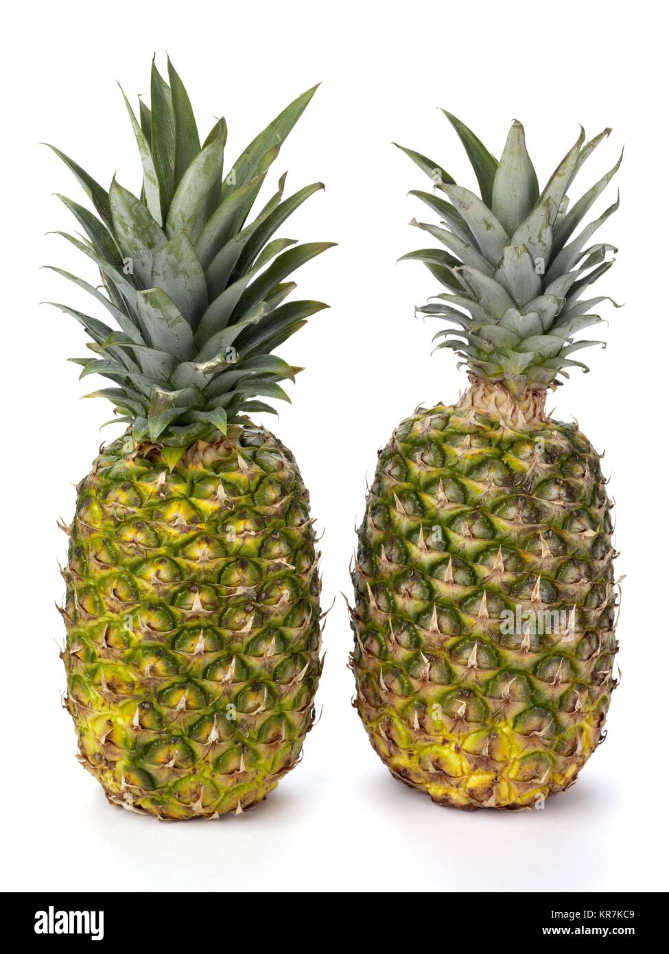 Two Pineapples on White Stock Photo - Alamy