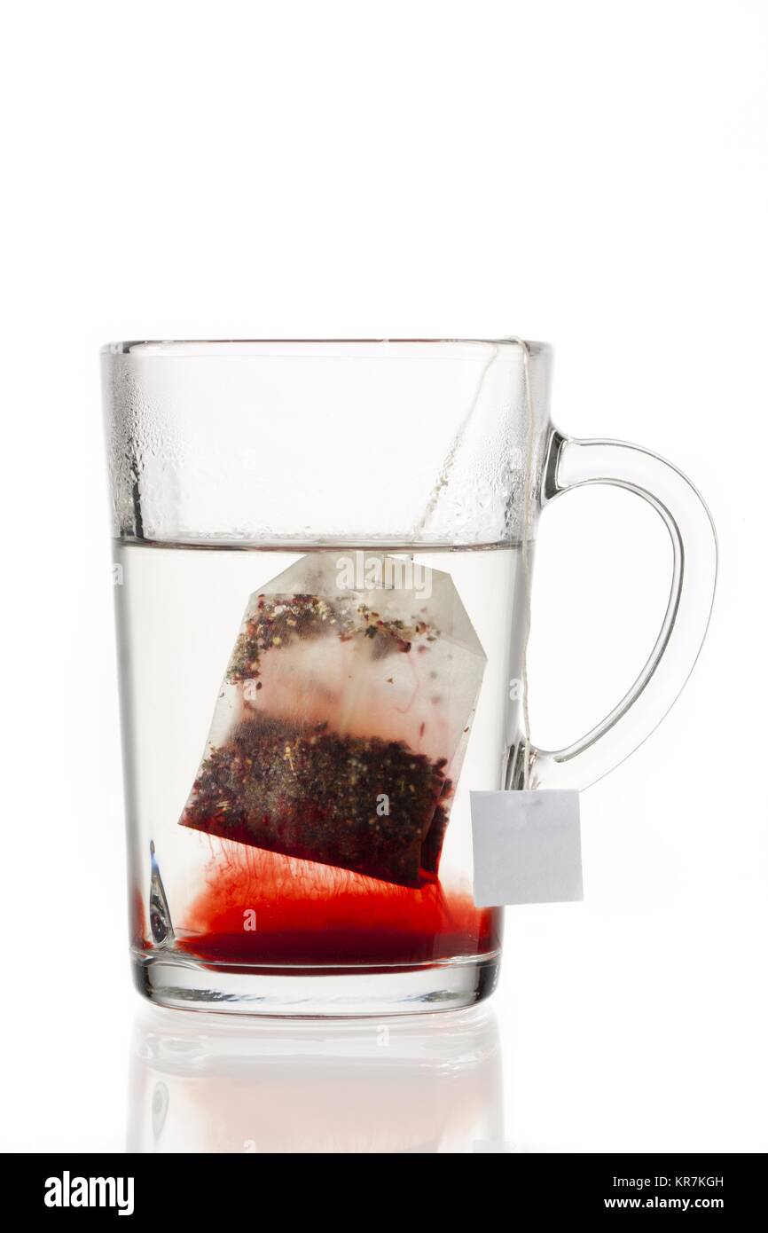 view of dip tea in hot water Stock Photo - Alamy