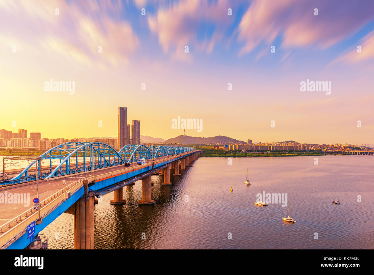 Aerial view of Seoul City Skyline,South Korea Stock Photo - Alamy