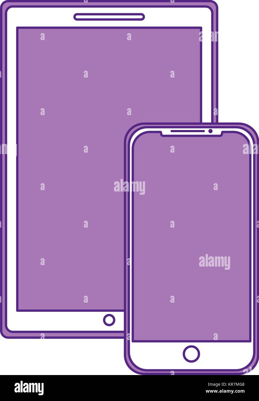 technology devices screen wireless template Stock Vector Image & Art ...