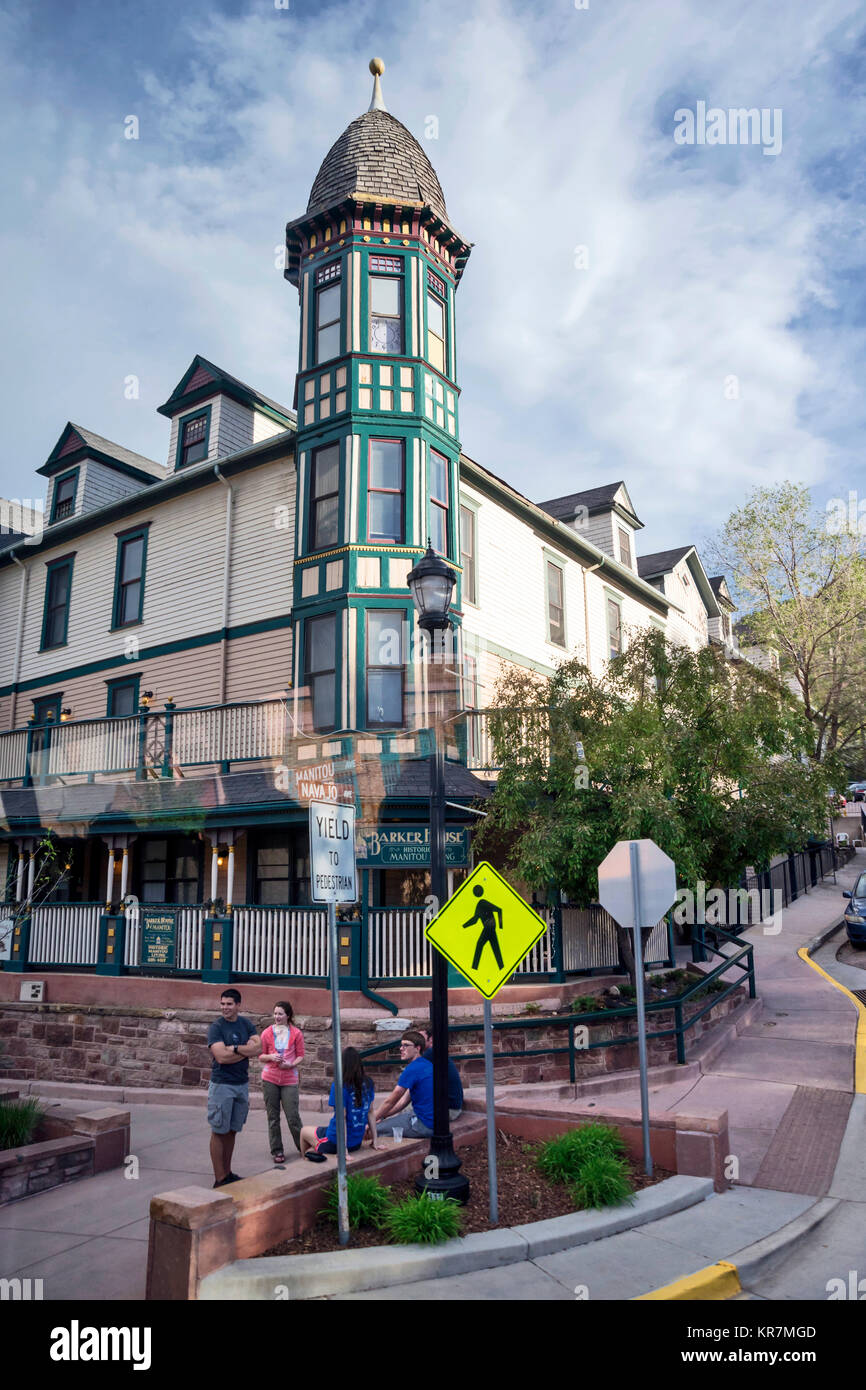 Beautiful colorful building, Rocky Mountains, Colorado , USA, North ...