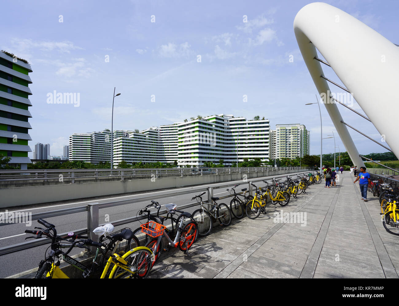 View of the Punggol Waterway park located along Sentul Crescent Road in ...