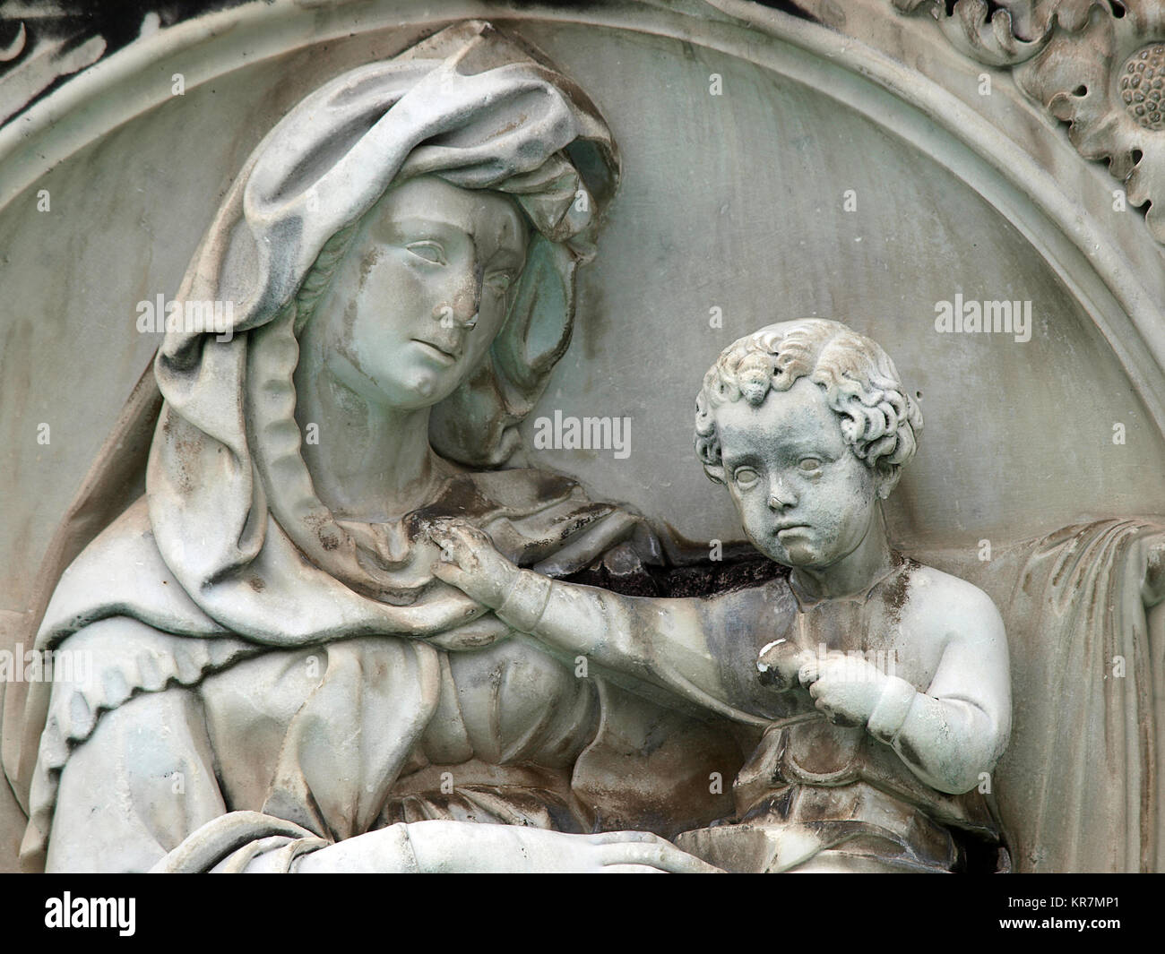 Madonna and Child . Panel of the Fonte Gaia (Fountain of Joy), Piazza ...