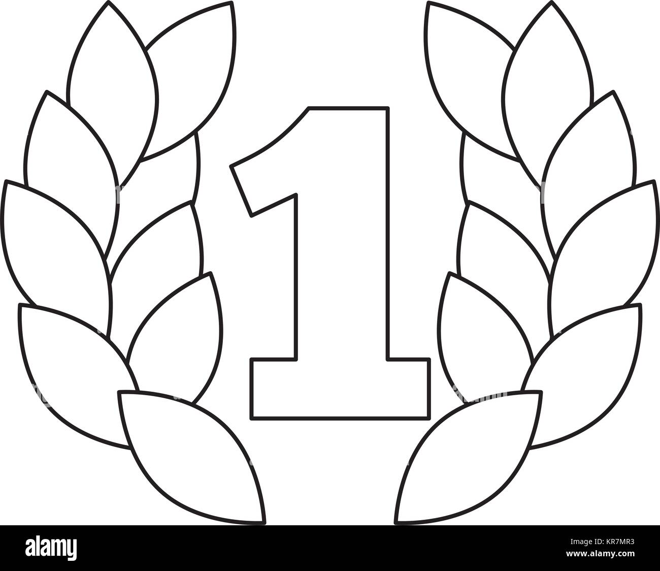 award number one laurel sport triumph Stock Vector Image & Art - Alamy