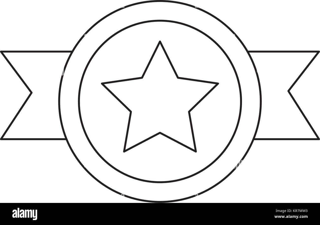 Gold star award ribbon Black and White Stock Photos & Images - Alamy