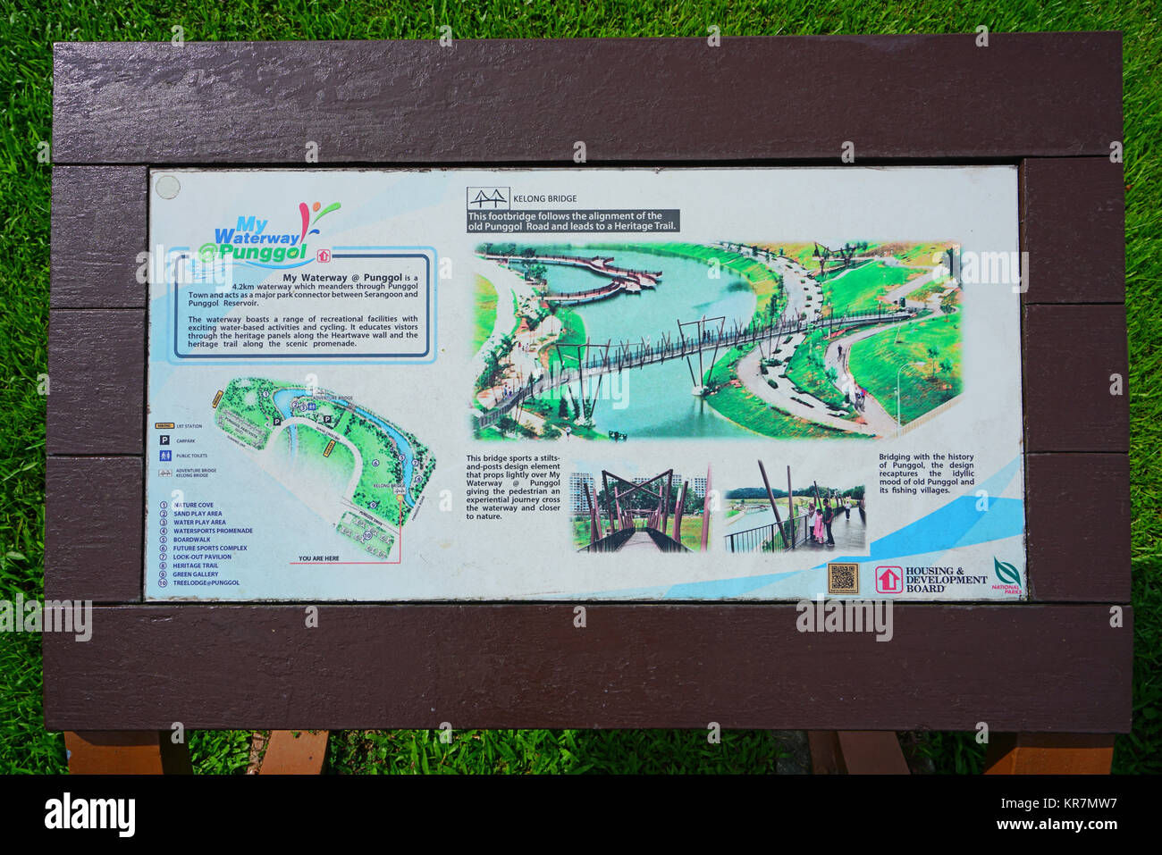 View of the Punggol Waterway park located along Sentul Crescent Road in ...