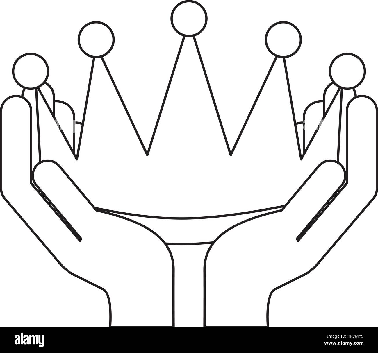 hands holding award crown honor Stock Vector Image & Art - Alamy