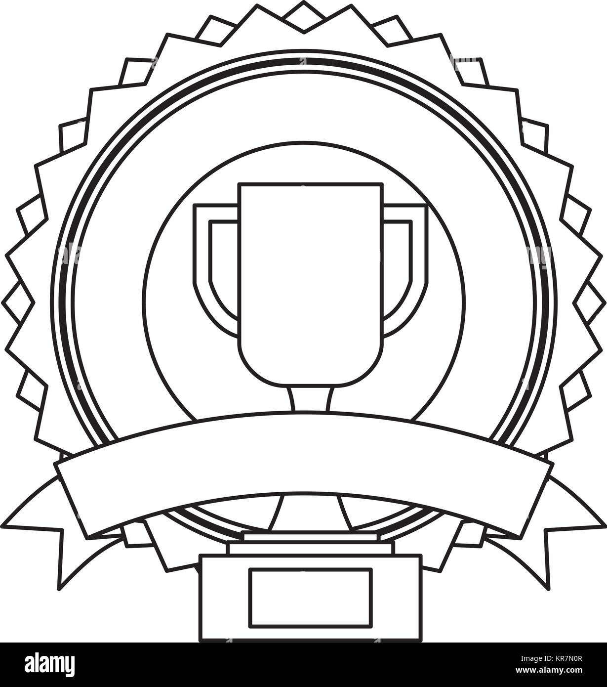 trophy badge banner ribbon decoration Stock Vector Image & Art - Alamy