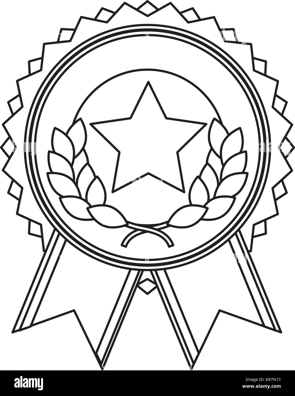Gold star badge Black and White Stock Photos & Images - Alamy