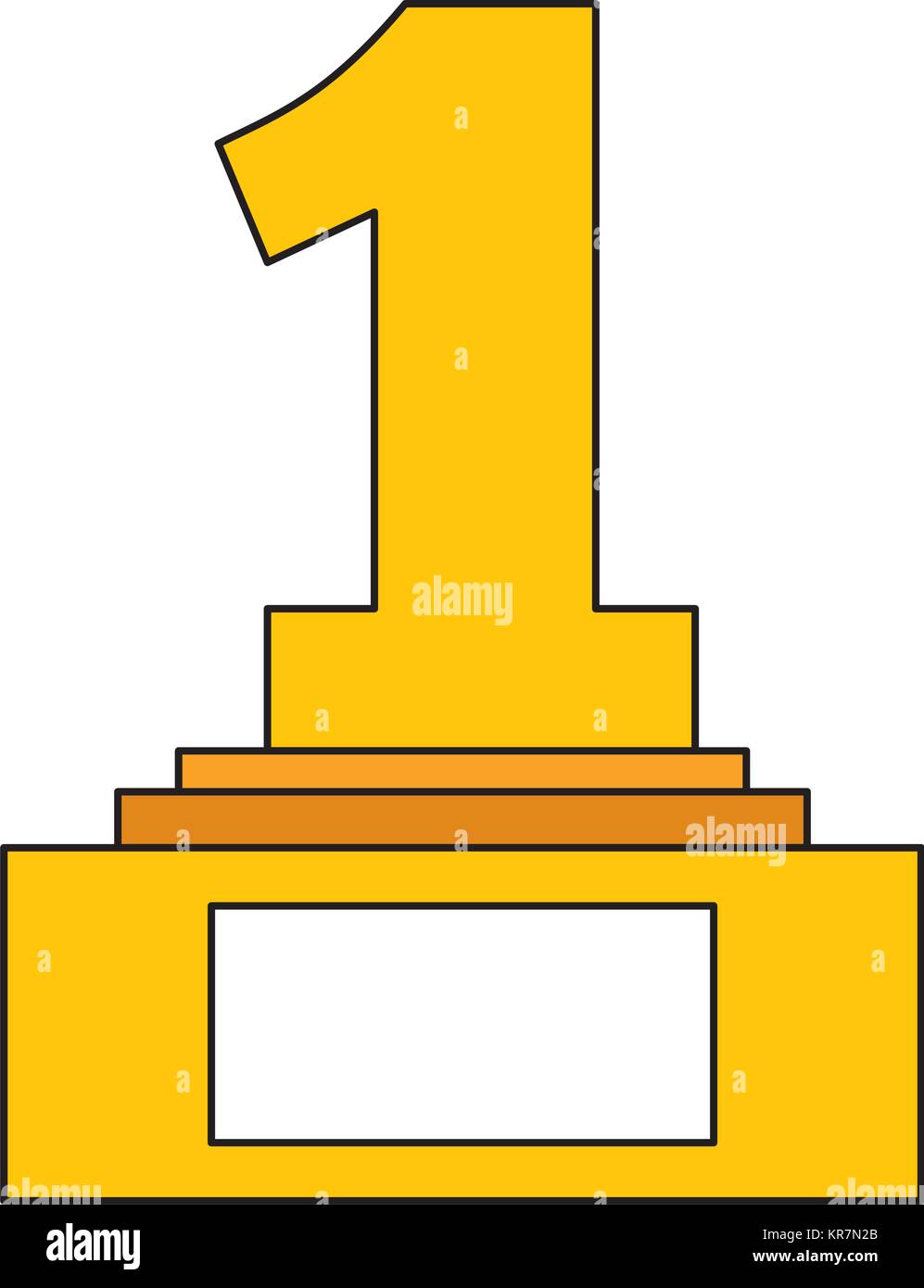 award trophy number one pedestal championship Stock Vector Image & Art ...