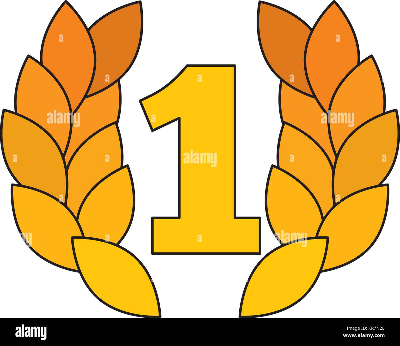 award number one laurel sport triumph Stock Vector Image & Art - Alamy