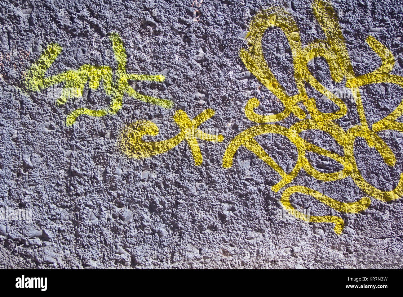Photo of background roughness texture with yellow paint Stock Photo - Alamy
