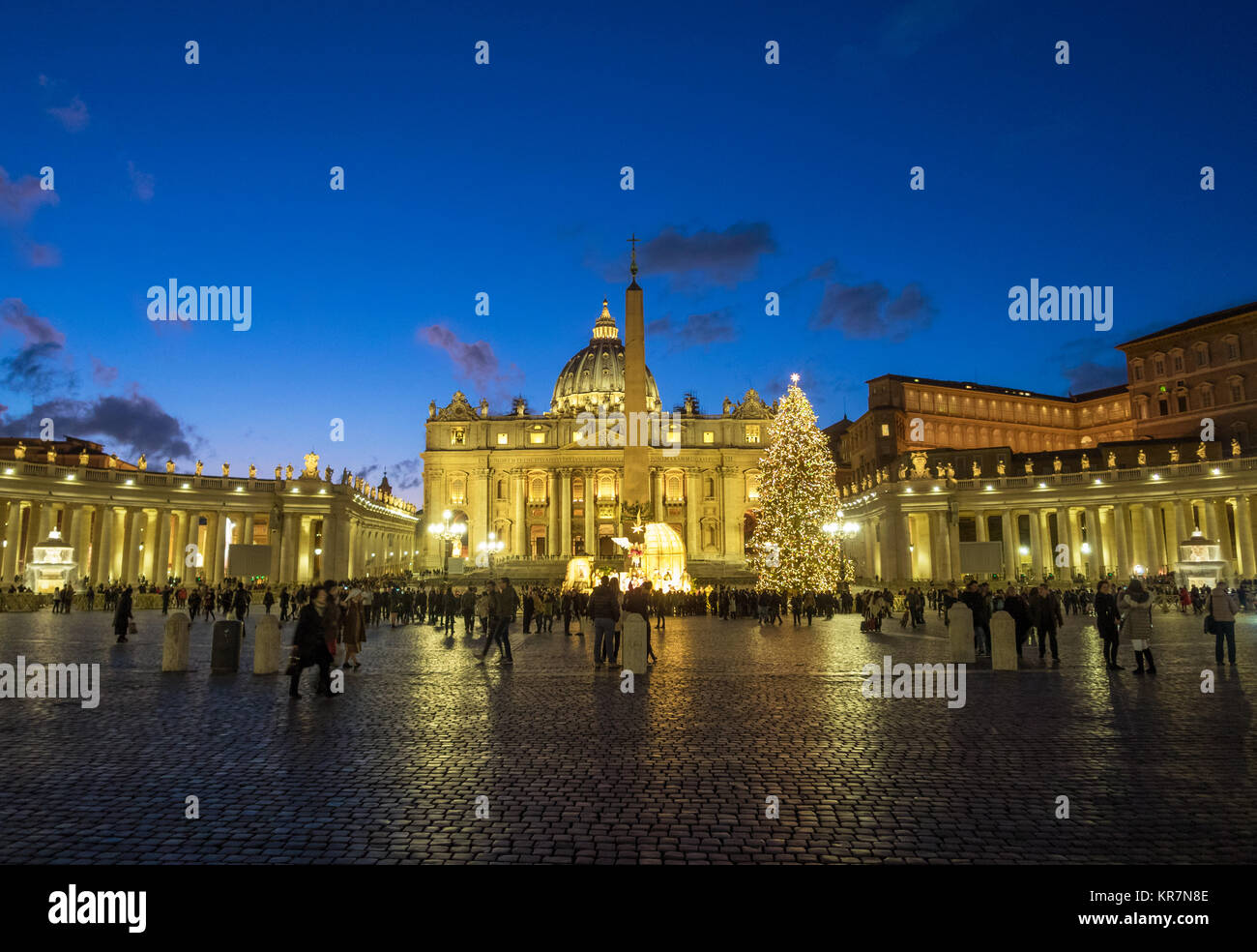 Rome, Italy - Saint Peter basilica in Vatican with the dome during the ...