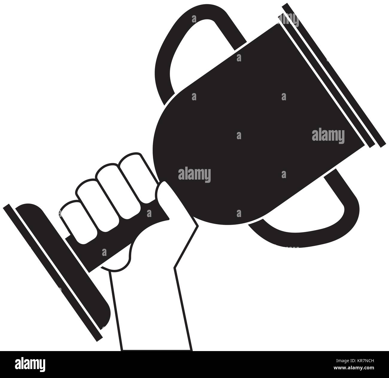 Champion lifting trophy Stock Vector Images - Alamy