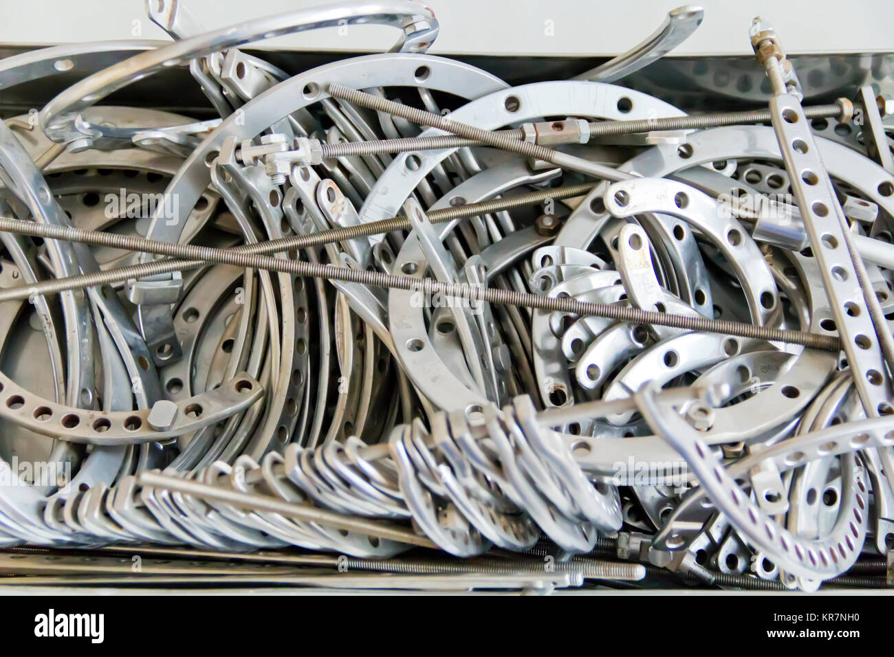 Photo of hospital traumatology equipment on white Stock Photo - Alamy