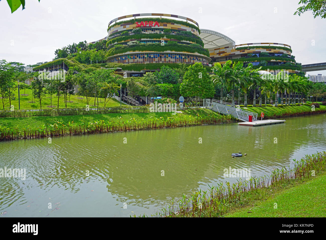 View of the Punggol Waterway park located along Sentul Crescent Road in ...