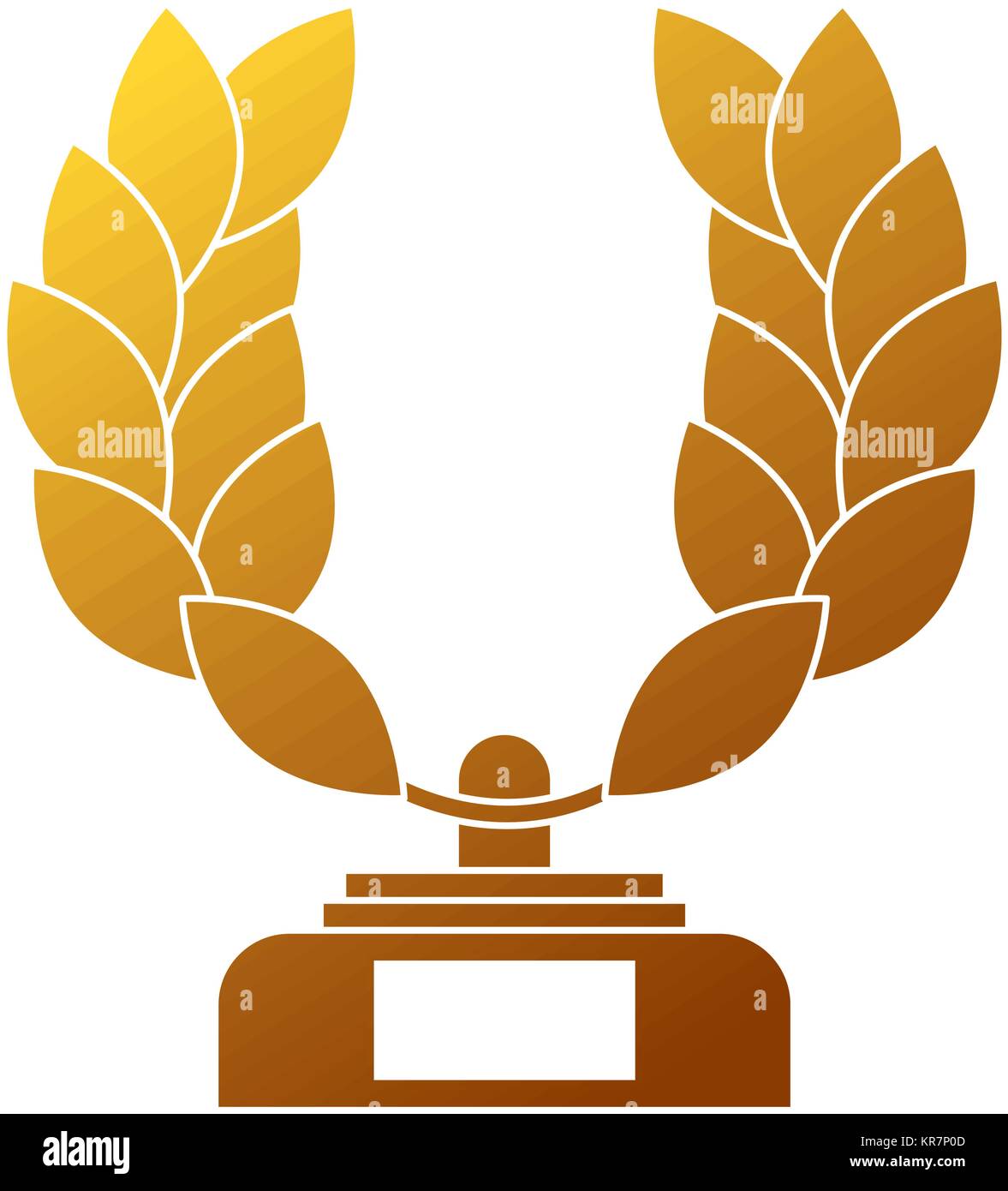 trophy wreath leafs crown award Stock Vector Image & Art - Alamy